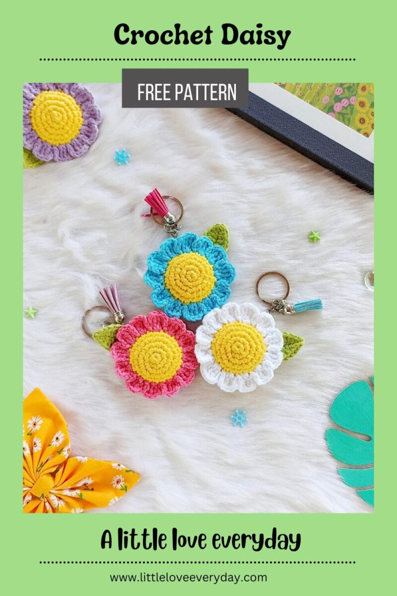 Crochet Daisy flower pattern ⋆ A Little Love Everyday
